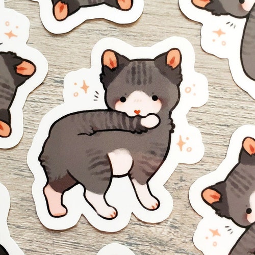 Munch Cat Sticker / Cat Sticker / Kitten Sticker / Animal - Etsy