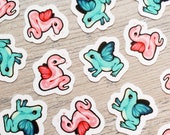 Mini Fairy Frog & Snake Sticker Set of 2 / Cute Ball Python - Etsy