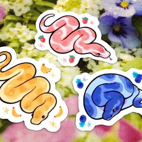 Boba Ball Python Snake Sticker - Etsy