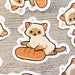 Bread Cat Sticker / Cat Sticker / Kitten Sticker / Animal | Etsy
