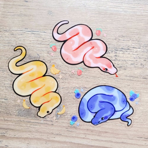 Boba Ball Python Snake Sticker - Etsy
