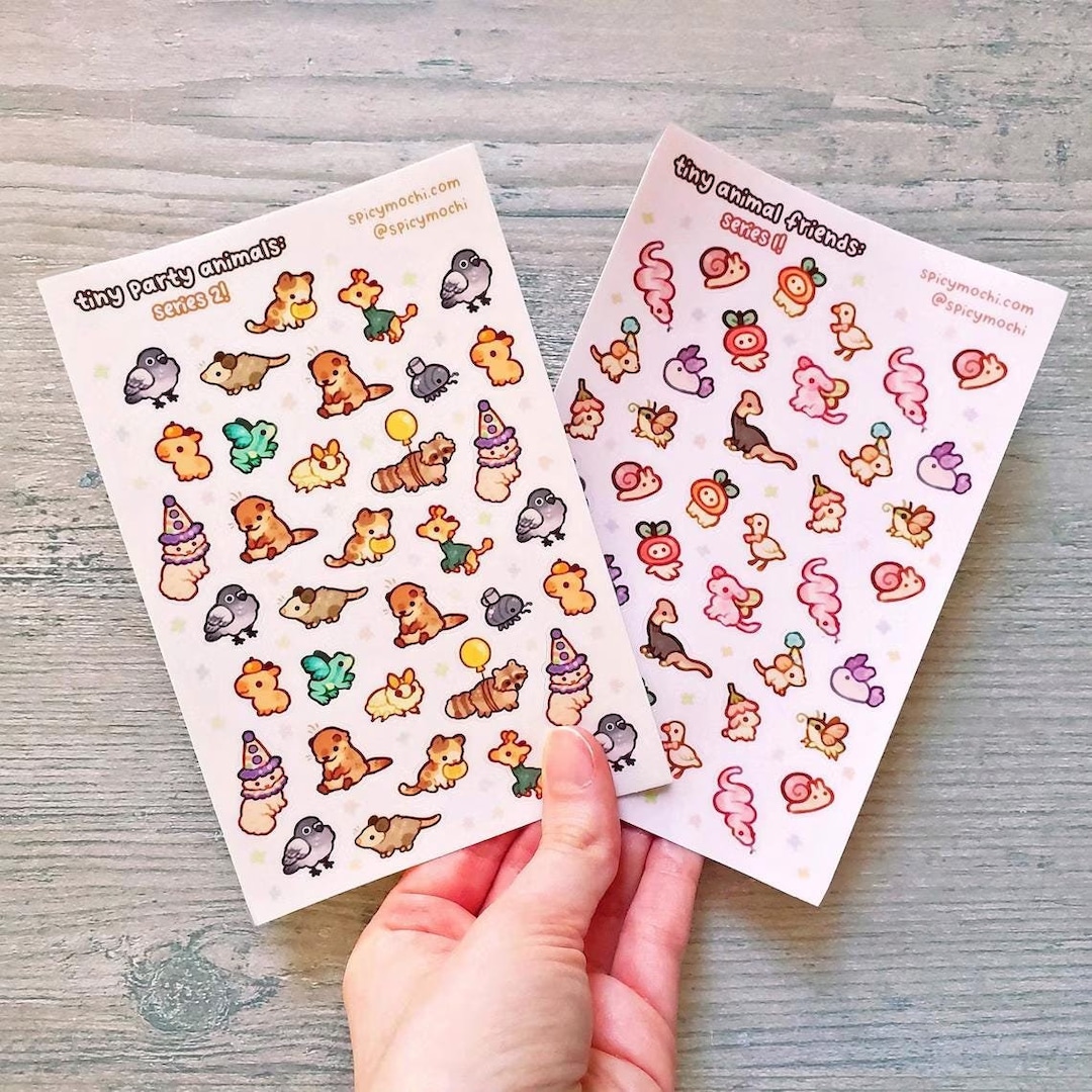 Tiny Animal Sticker Sheets / 4x6 Sticker Sheet of Small Cute Aesthetic ...