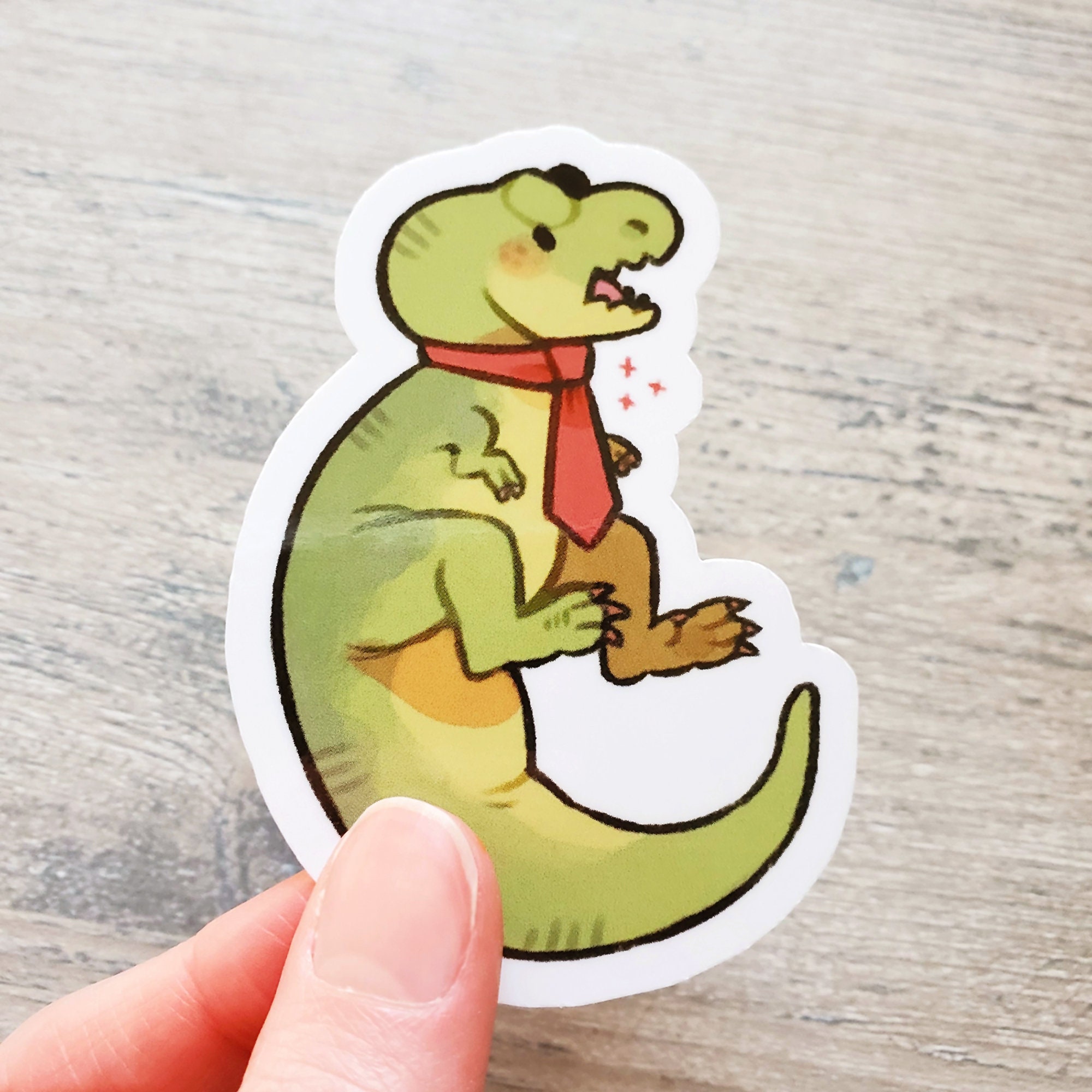 Tie-rranosaurus Rex & Tie-ceratops Sticker Set of Two / T-rex - Etsy