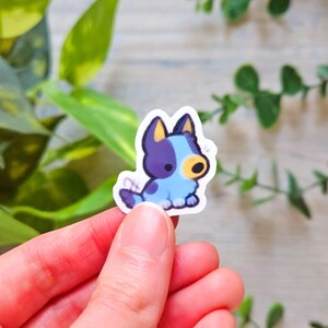 Little Blue and Orange Puppy Sticker Set / Cartoon Dog Stickers / Cute ...