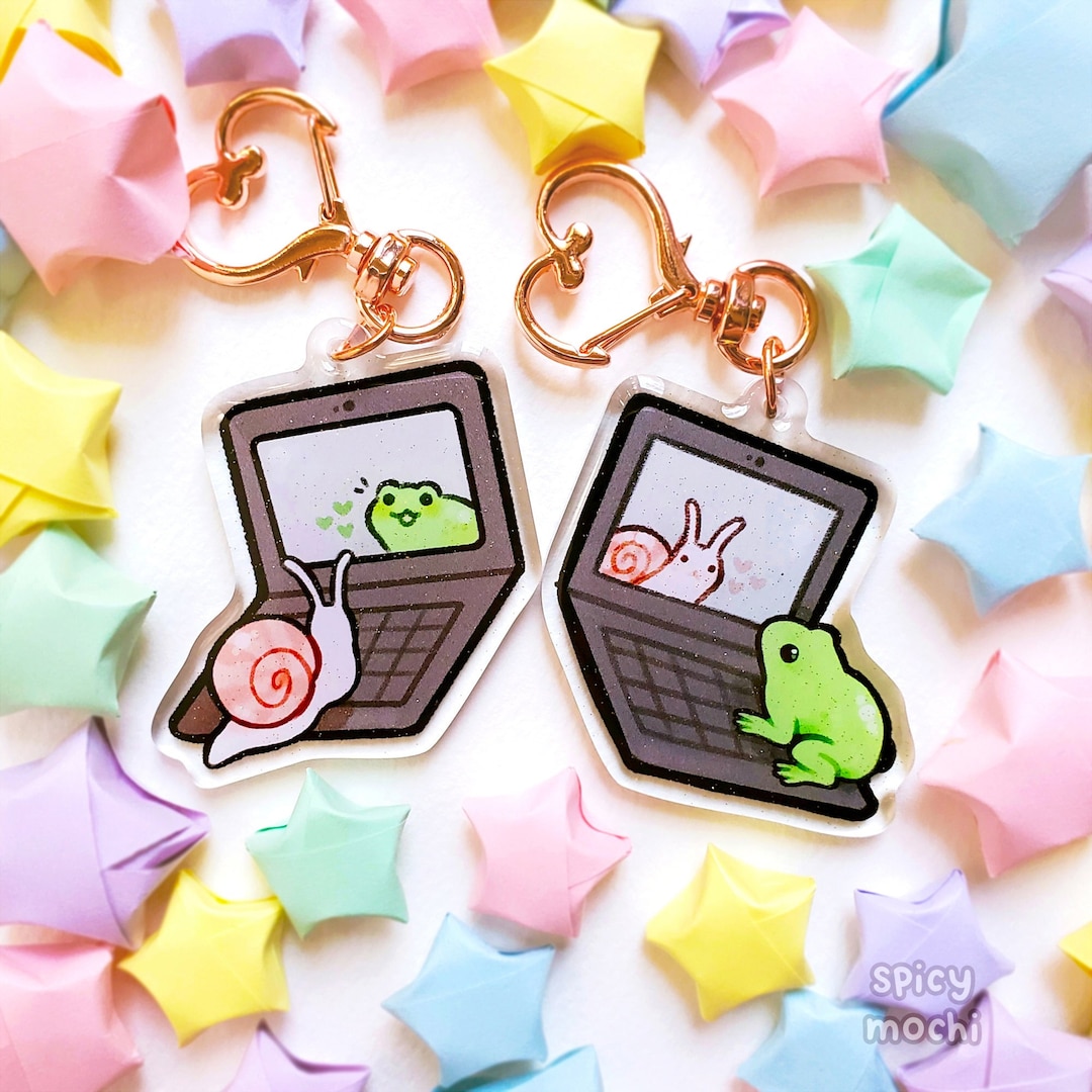 Date Night Acrylic Keychain Set / 2in Glitter Double-sided Acrylic ...