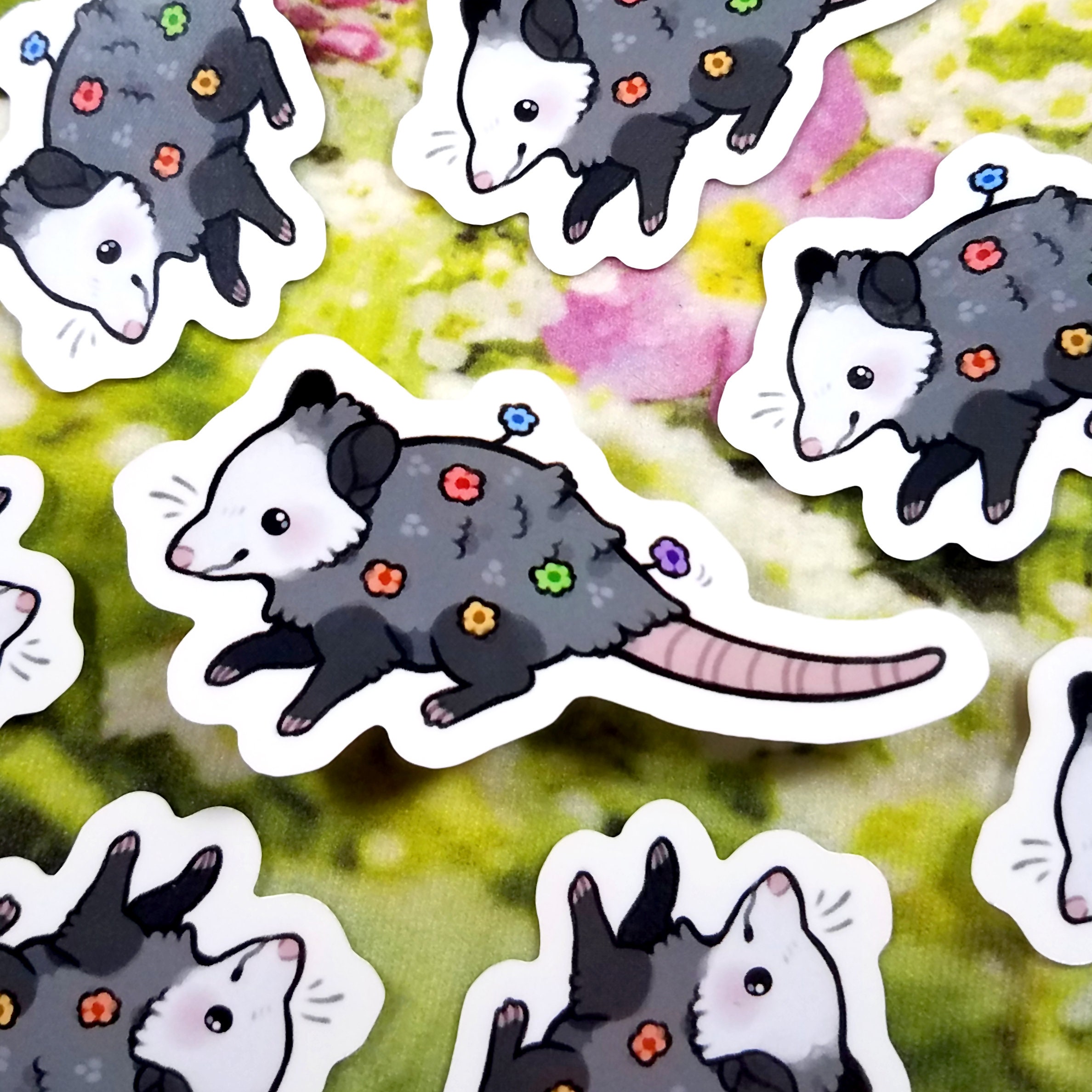 Opossum Blossom Sticker / Cute Possum Stickers / Cute Animal - Etsy