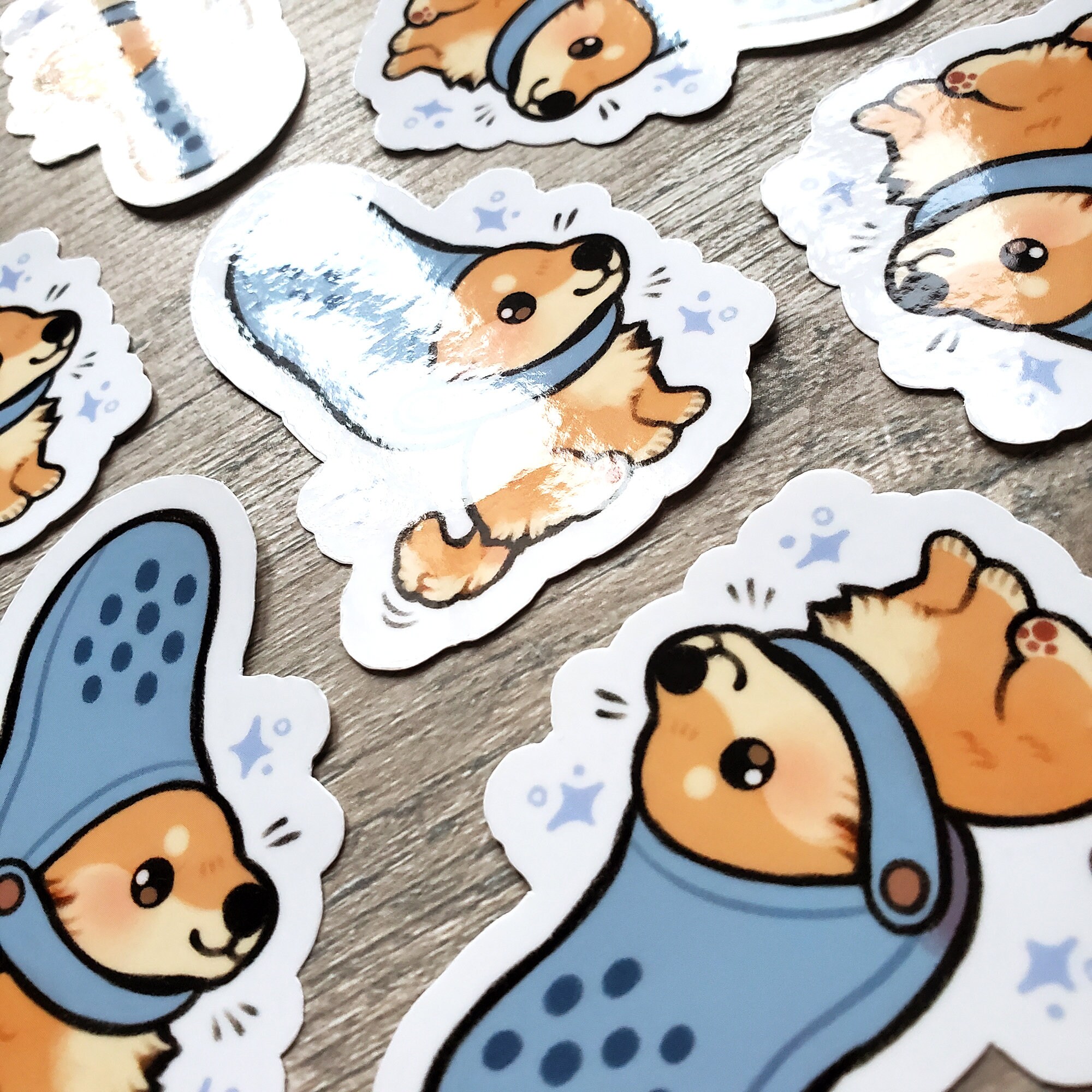 Croc Dog Sticker / Shiba Inu Sticker / Puppy Sticker / Animal | Etsy