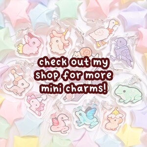 Mini Strawberry Bunny and Flower Rabbit Keychain Set / 1in Glitter ...