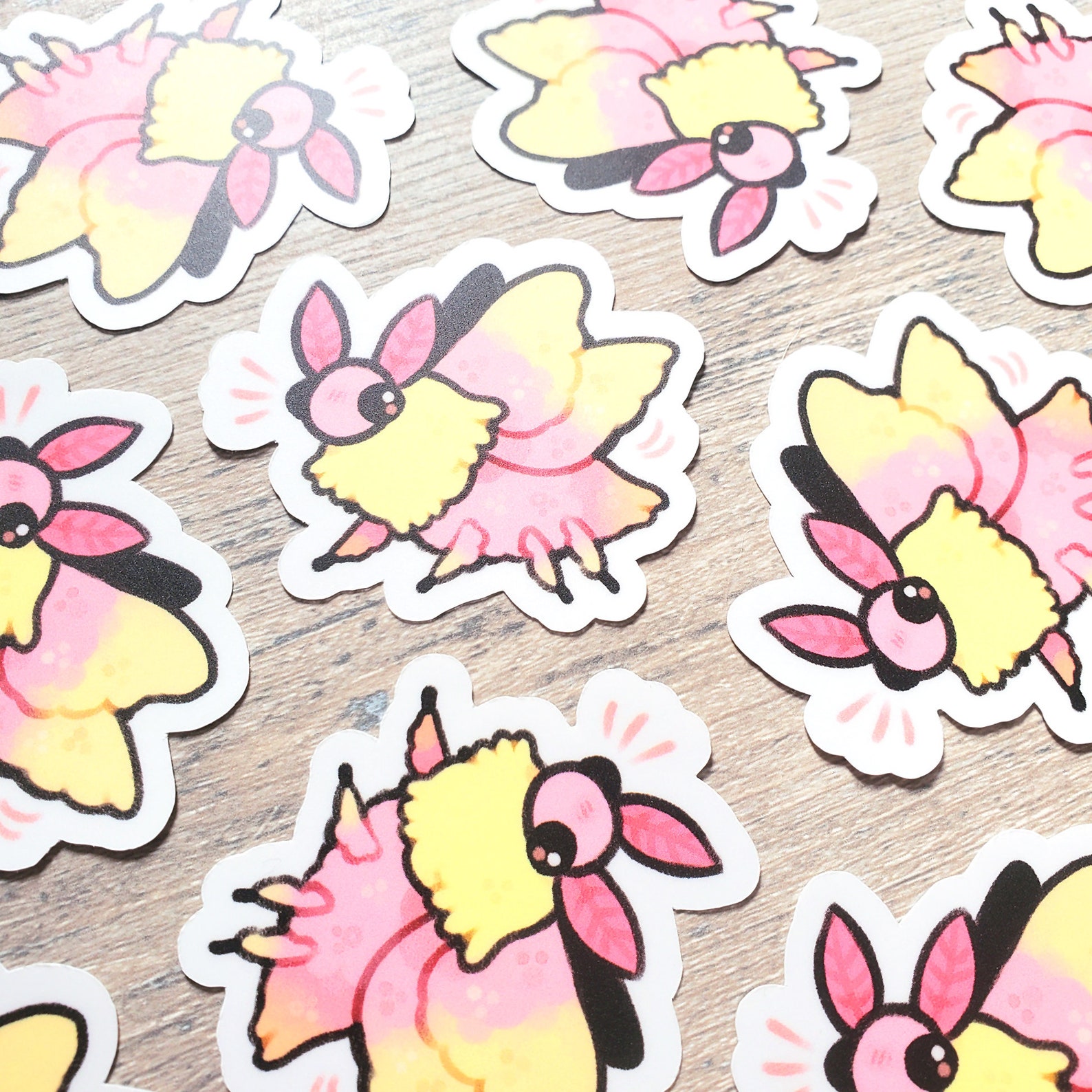 Pink Lemonade Moth Sticker / Rosy Maple Moth Sticker / Cute Moth ...