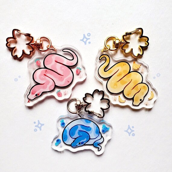 Fruit Salad Snake Charms / Cute Ball Pythons / 2in / Double - Etsy