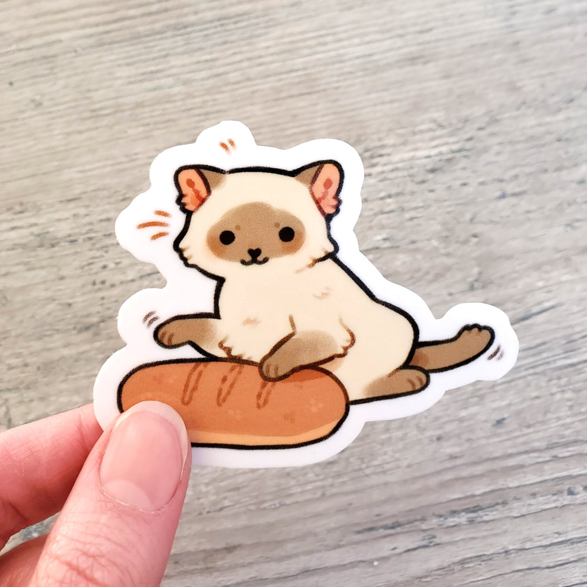 Bread Cat Sticker / Cat Sticker / Kitten Sticker / Animal | Etsy