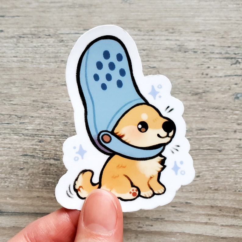 Croc Dog Sticker / Shiba Inu Sticker / Puppy Sticker / Animal - Etsy