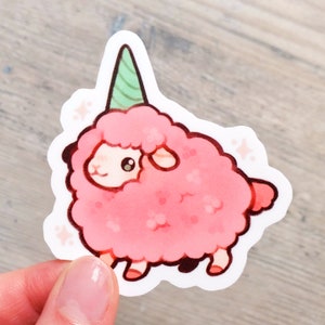 Cotton Candy Sheep Sticker / Cute Lamb Stickers / Unicorn Sticker ...
