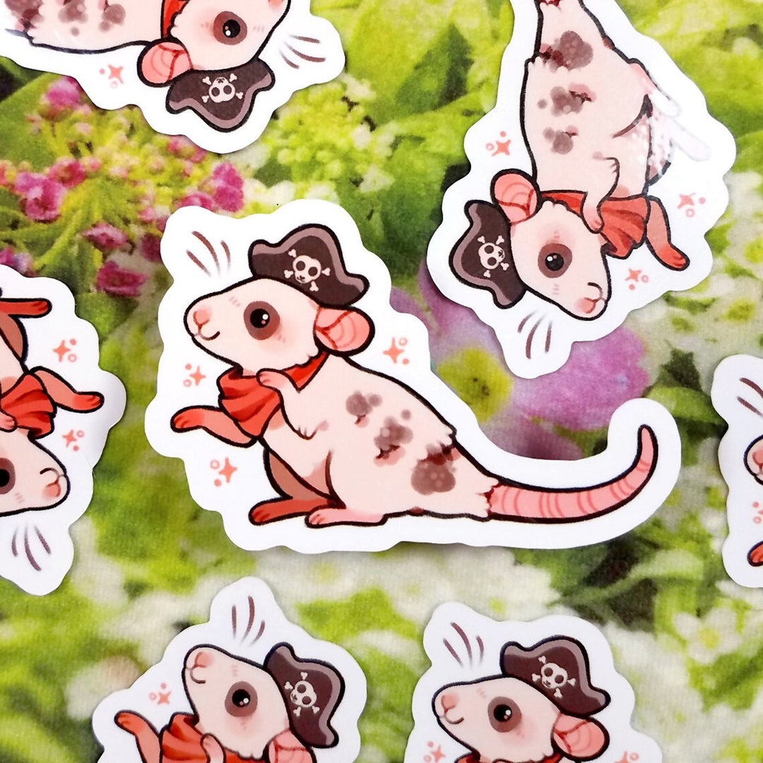 Pirat Sticker / Cute Pirate Rat Stickers / Rodent Sticker / Cute Animal ...