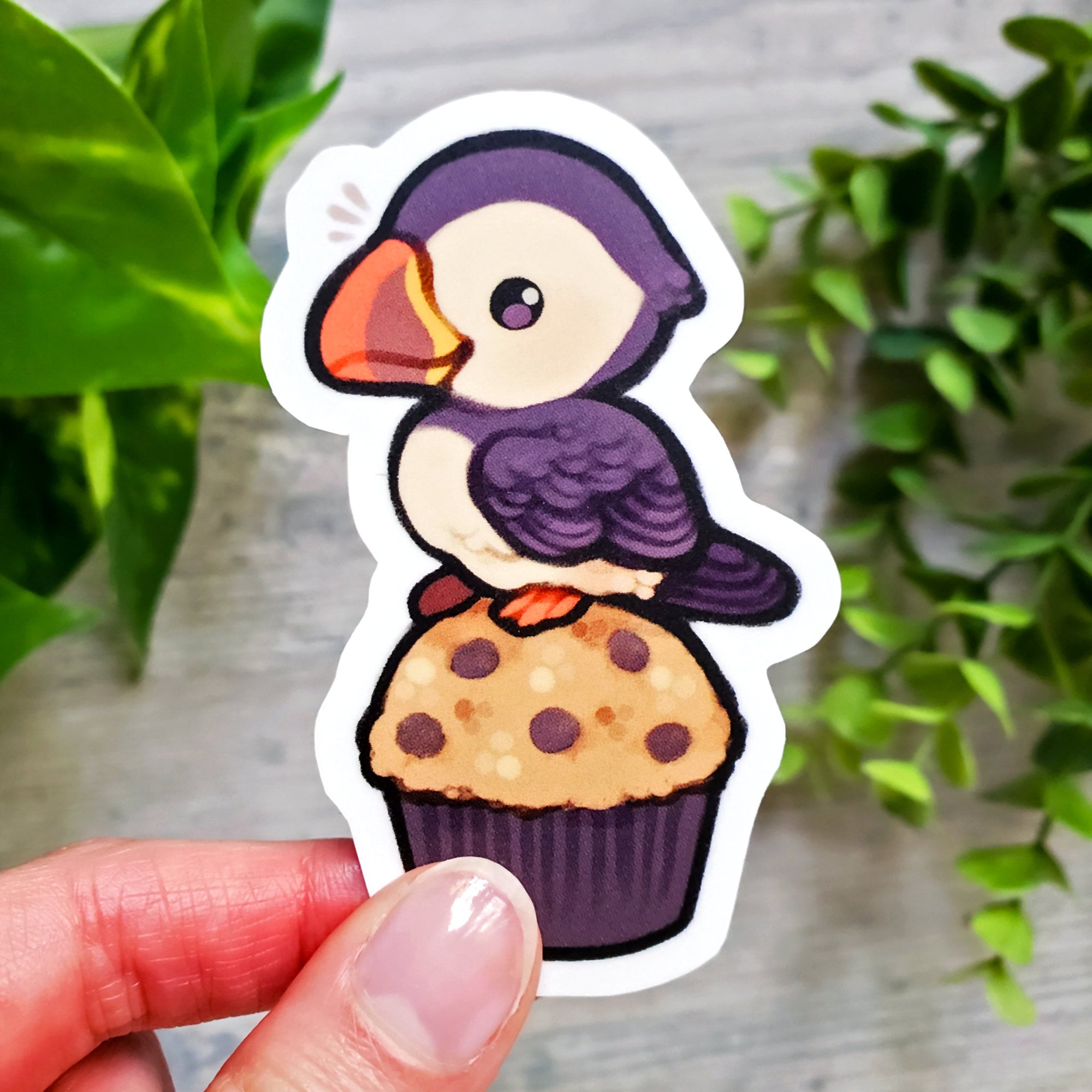 Puffin Muffin Sticker / Cute Puffin Sticker for Bird Lovers / Bird ...