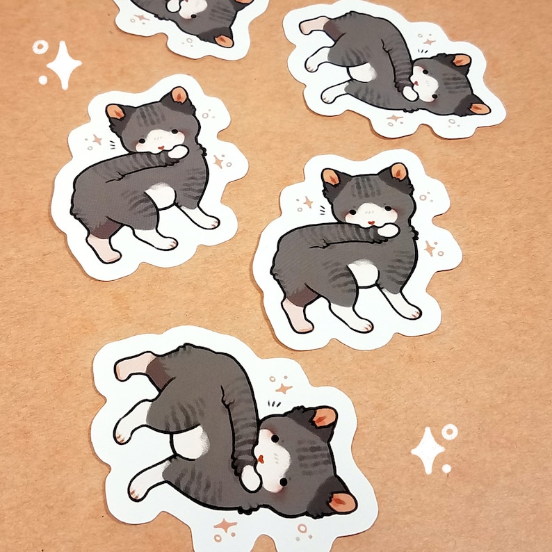 Munch Cat Sticker / Cat Sticker / Kitten Sticker / Animal | Etsy