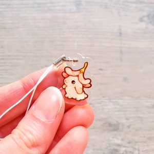 Mini Strawberry Bunny and Flower Rabbit Keychain Set / 1in Glitter ...