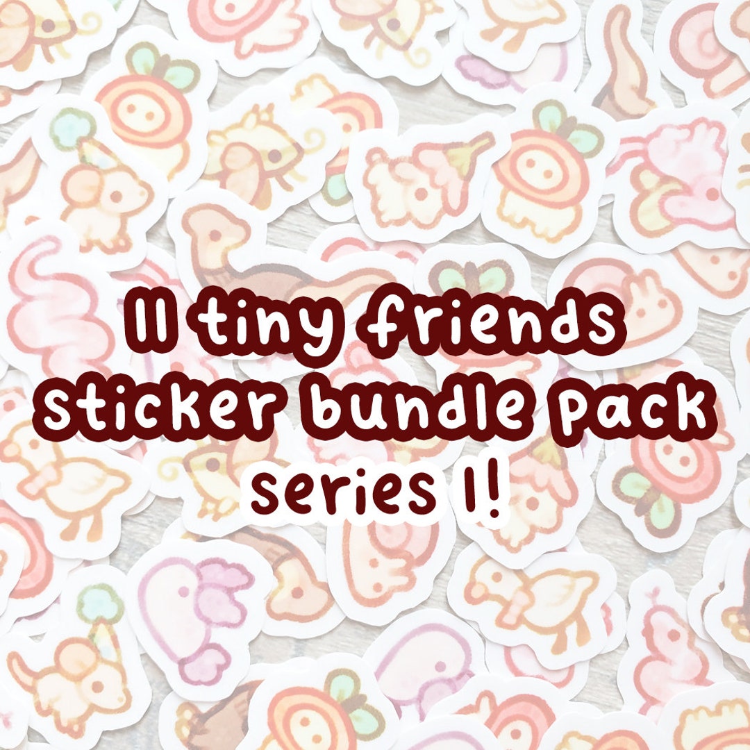 Series 1: Tiny Animal Friends Sticker Set of 11 / Mini Animal Stickers ...