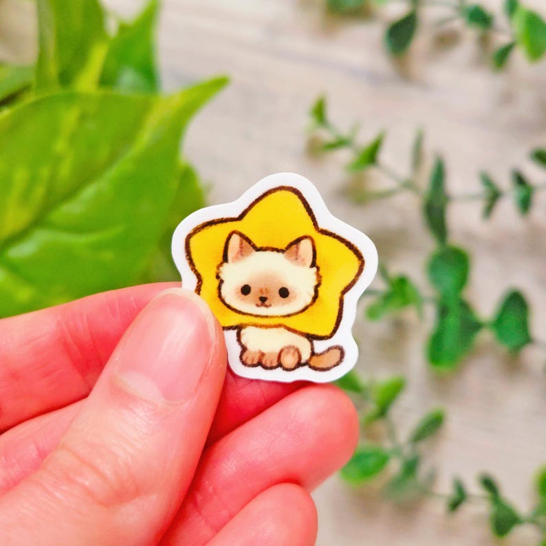 Mini Star Pup and Kitty Sticker Set / Cartoon Dog and Cat Vinyl ...