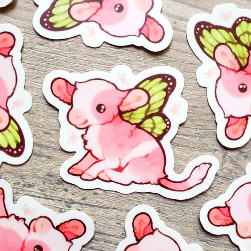Fluffy Ferret Sticker / Cute Animal Sticker / Ferret Gift / - Etsy