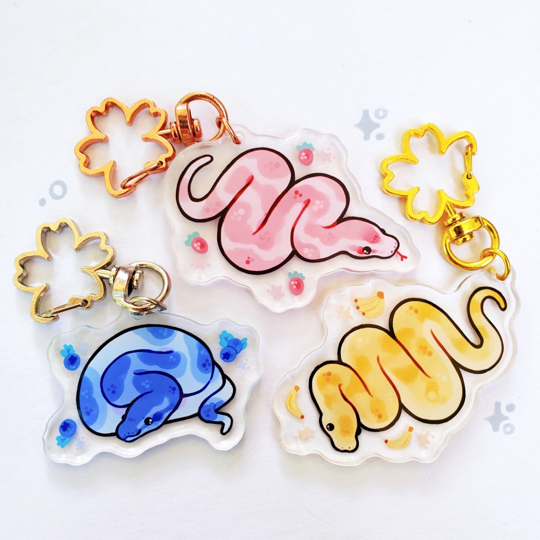 Fruit Salad Snake Charms / Cute Ball Pythons / 2in / Double - Etsy