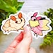 Fluffy Poodle Moth and Pink Lemonade Moth Sticker Set of 2 / Rosy Maple ...