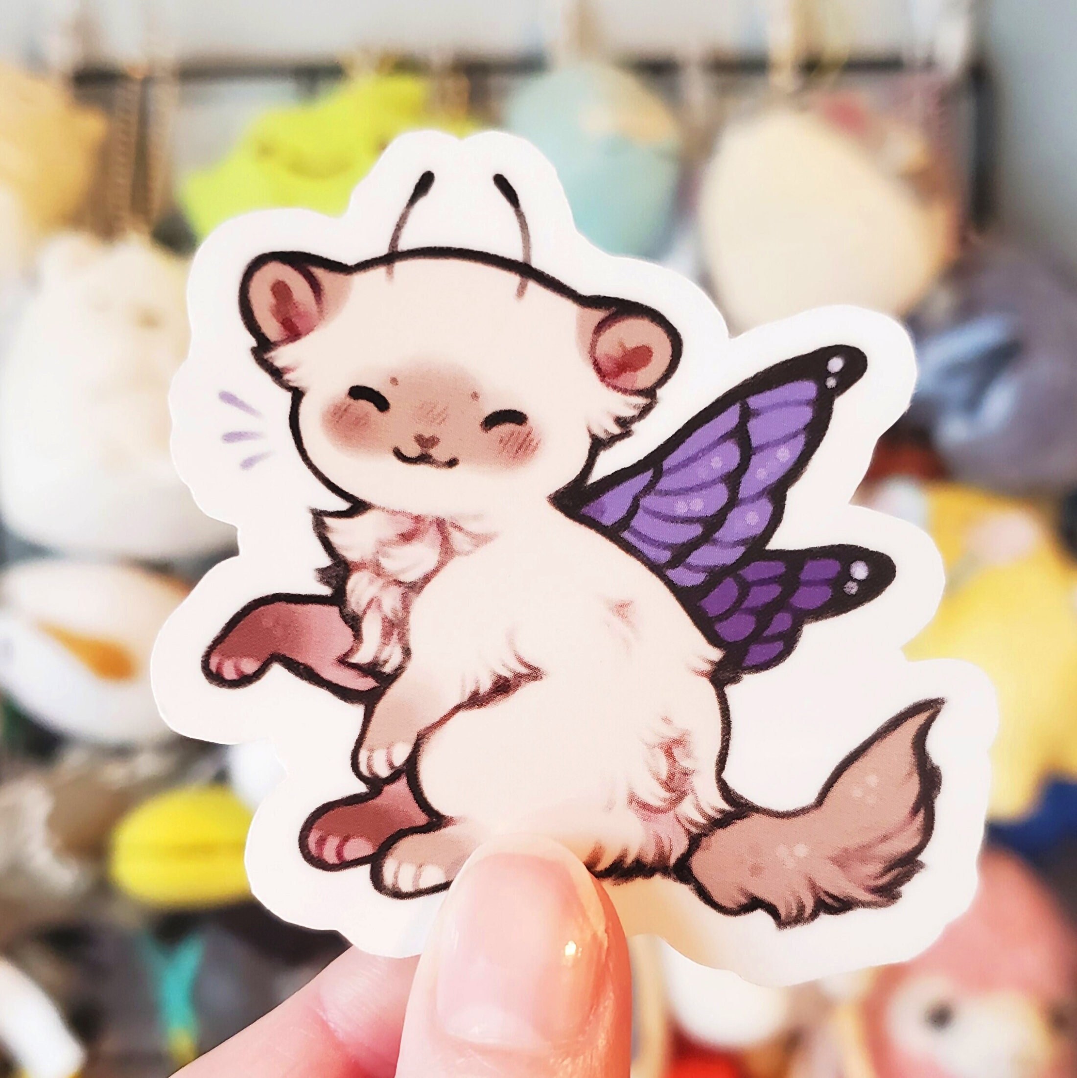 Stickers Paper Fairy Cat Stickers glossy water-resistant fae faerie ...