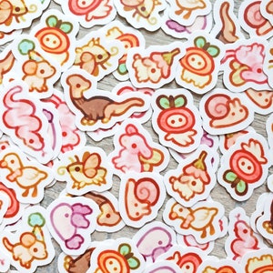 Series 1: Tiny Animal Friends Sticker Set of 11 / Mini Animal Stickers ...