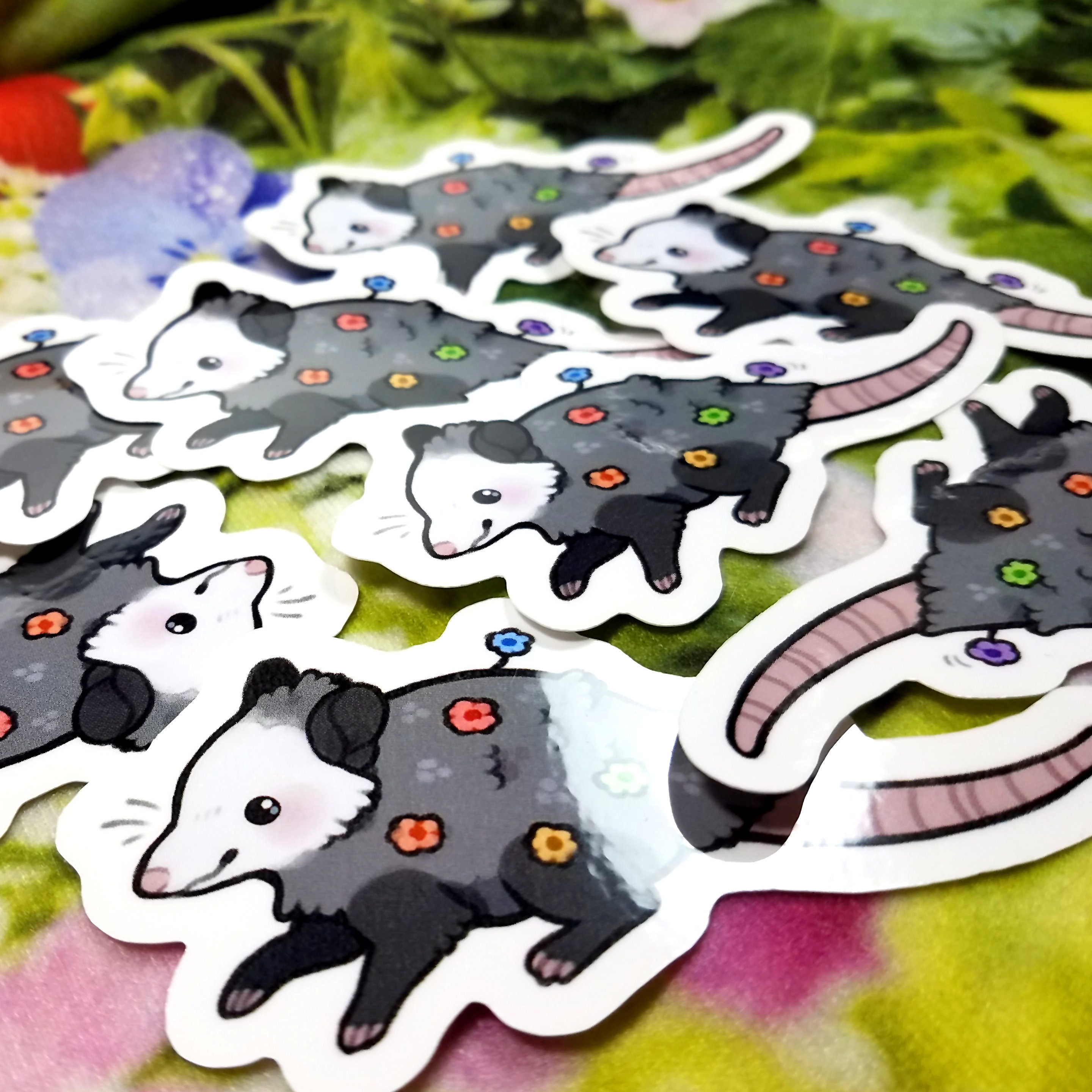 Opossum Blossom Sticker / Cute Possum Stickers / Cute Animal - Etsy