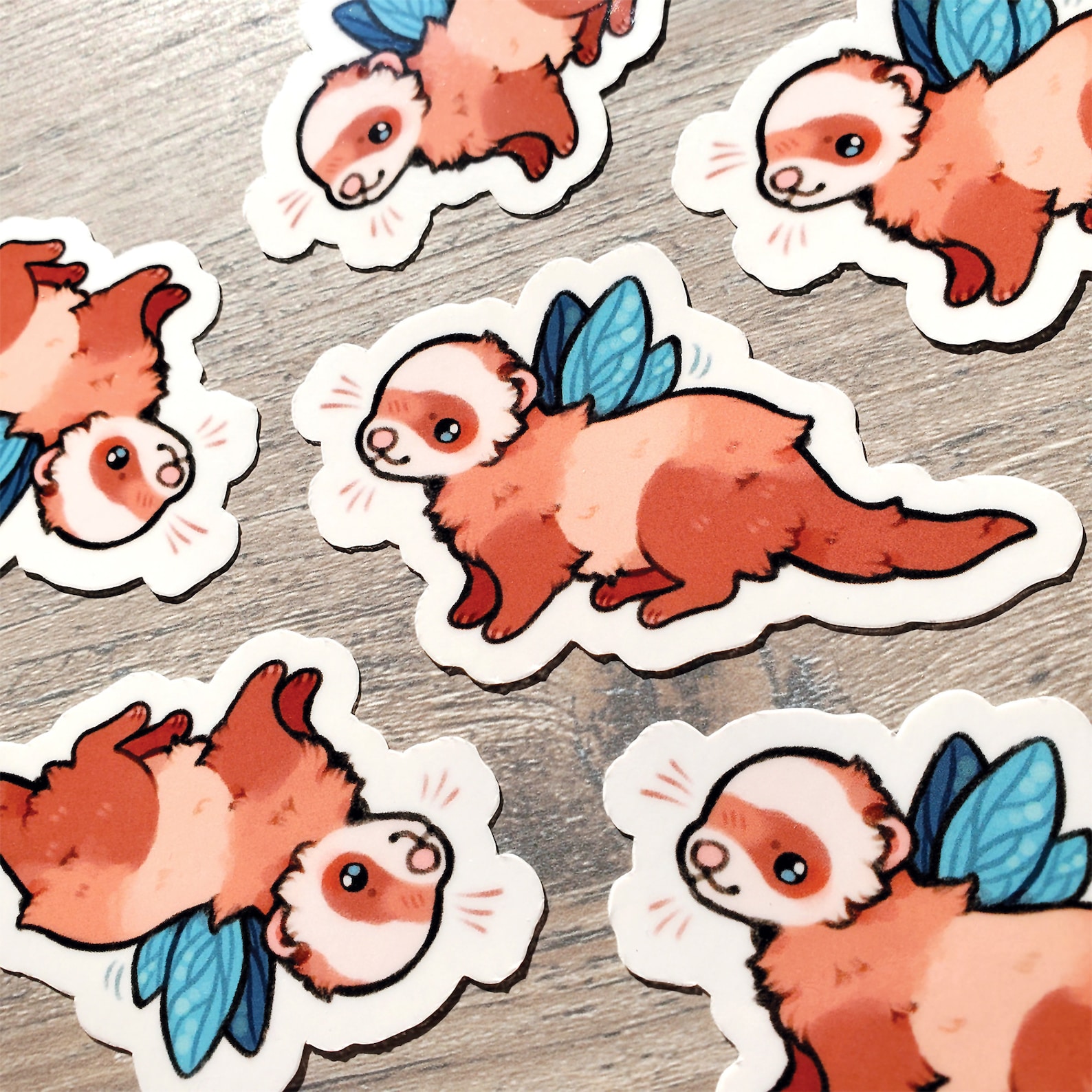 Fairy Ferret Sticker / Cute Animal Sticker / Laptop Sticker / - Etsy