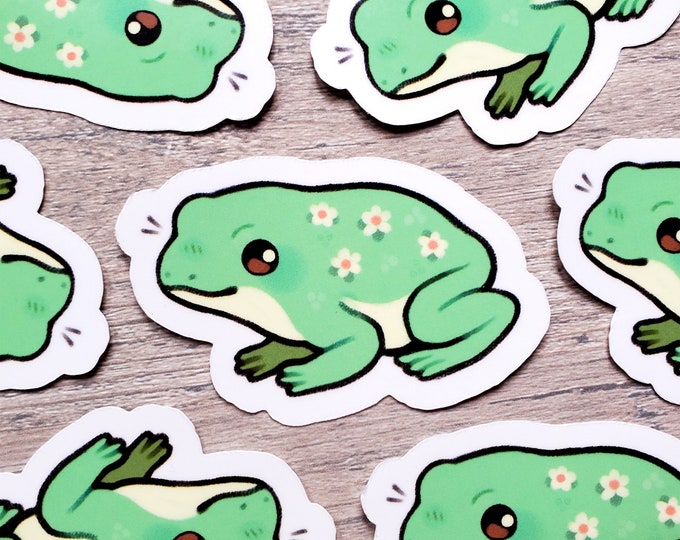 Flower Frog Sticker / White's Tree Frog / Green Tree Frog / Dumpy Tree ...