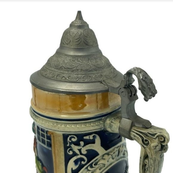 Vintage German Beer Stein Mug Original Gerz Hand Painted Home - Etsy