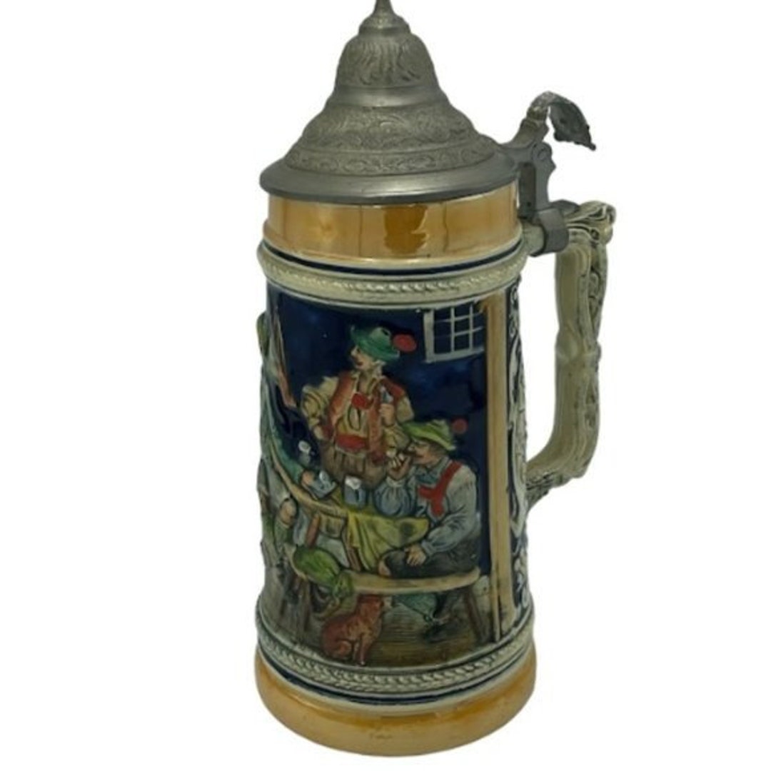 Vintage German Beer Stein Mug Original Gerz Hand Painted Home - Etsy