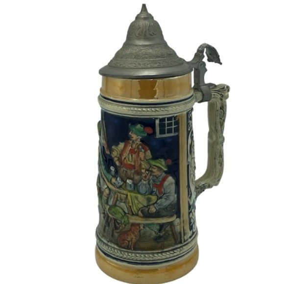 Vintage German Beer Stein Mug Original Gerz Hand Painted Home - Etsy