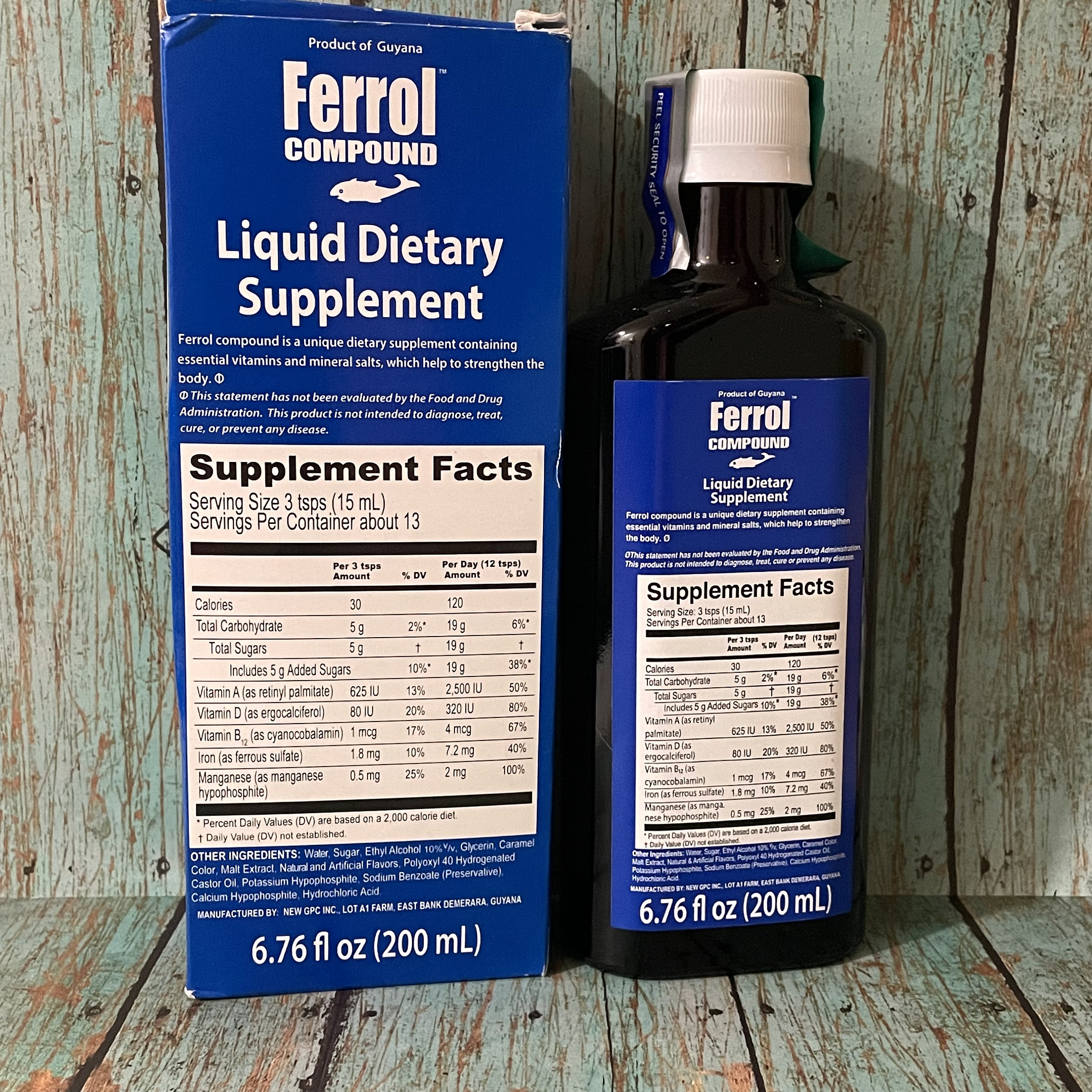 1 Ferrol Compound Liquid Dietary Tonic Supplement 6.76 Fl Oz - Etsy Canada