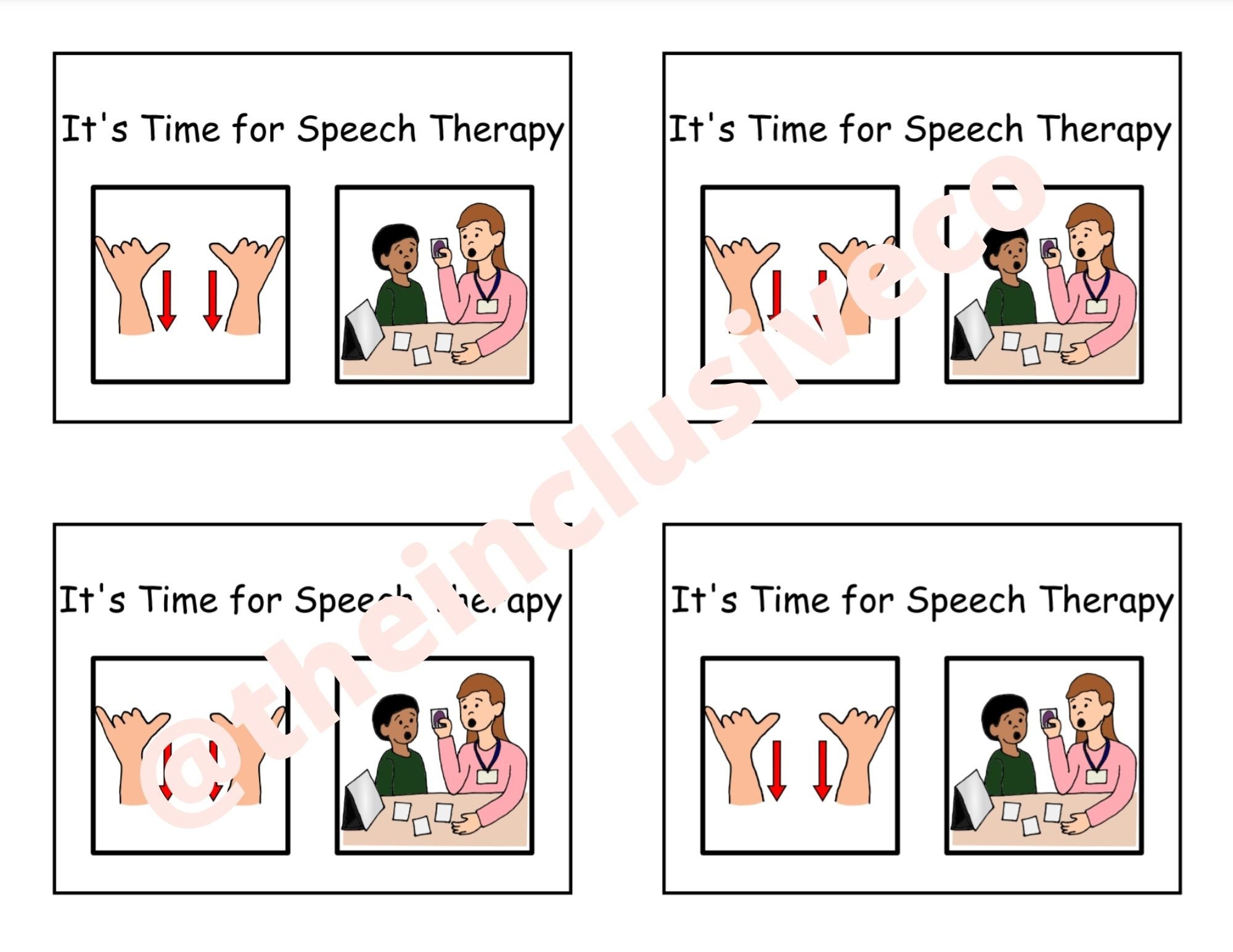 Time for Speech Therapy Visual Aid/hall Pass - Etsy