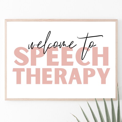 Welcome to Speech Therapy Print PINK Perfect for Any SLP - Etsy