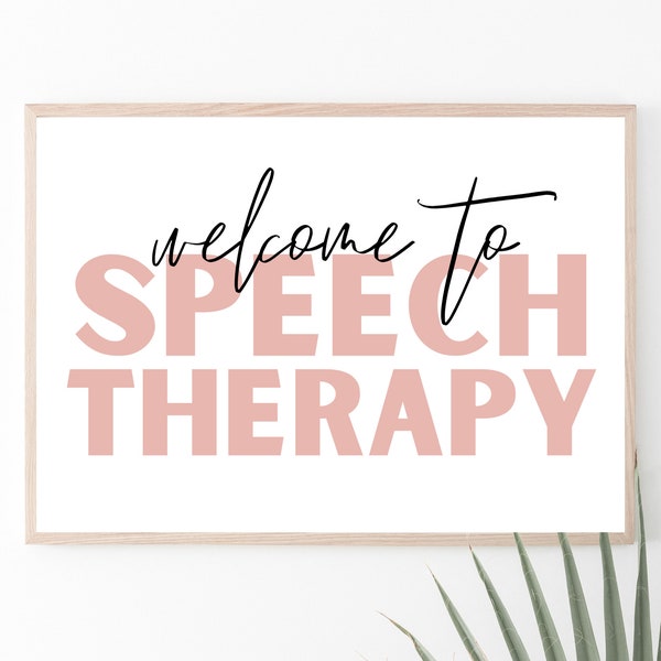 Welcome to Speech Door Sign - Etsy