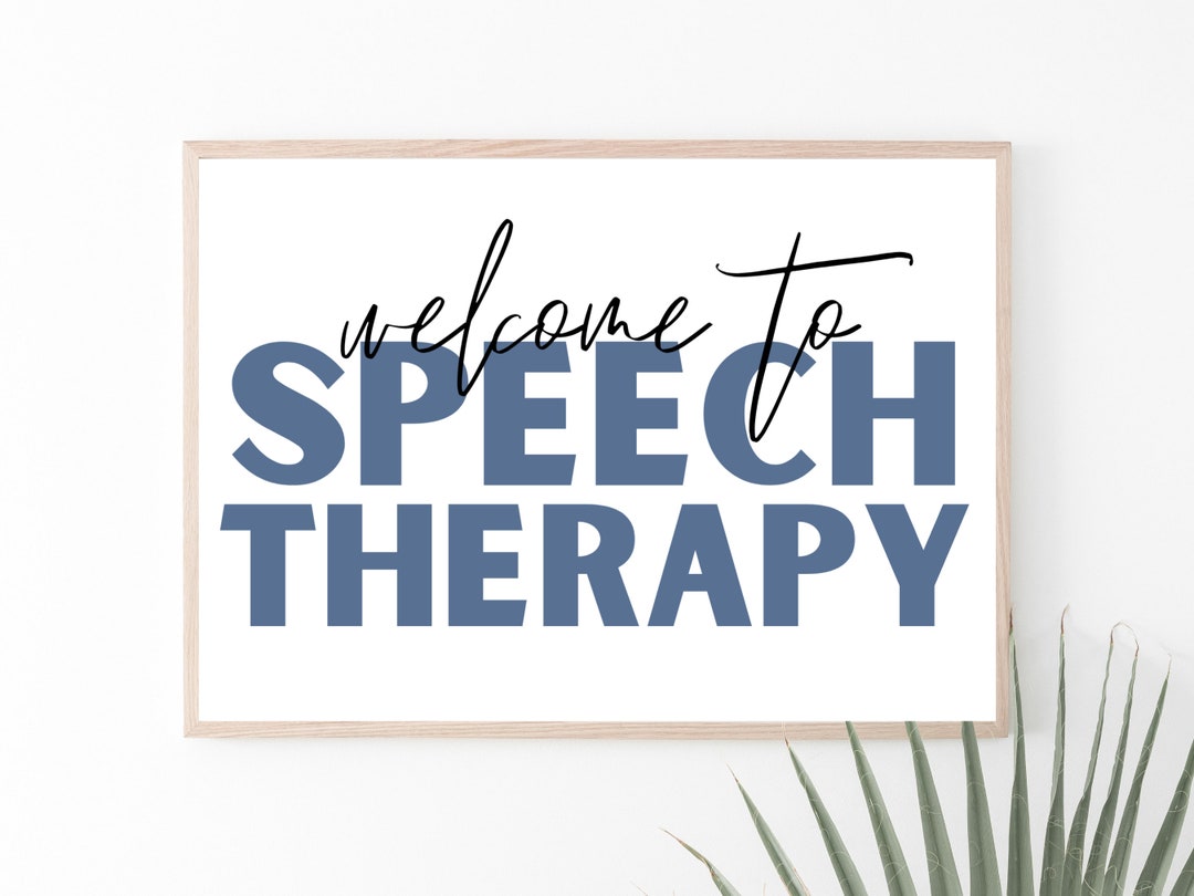 Welcome to Speech Therapy Print (BLUE) - Perfect for Any SLP! - Etsy