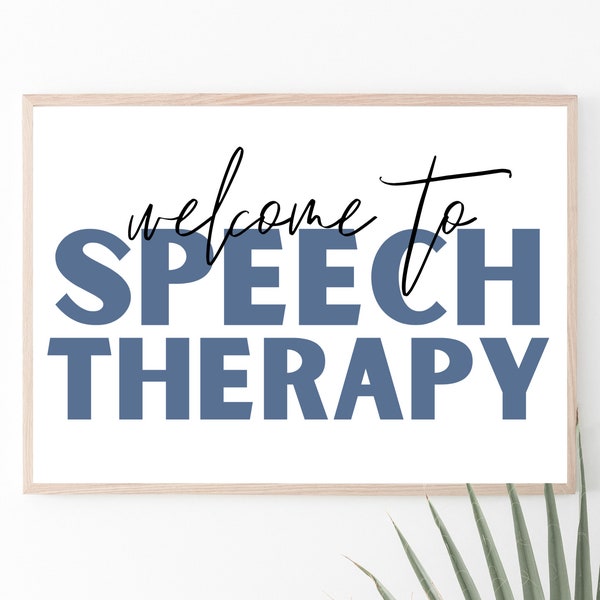 Welcome Speech Therapy Sign - Etsy