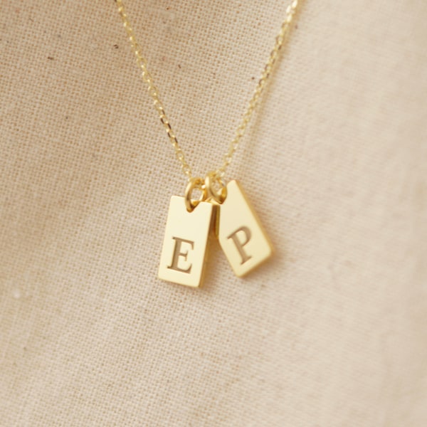 Initial Necklace - Etsy