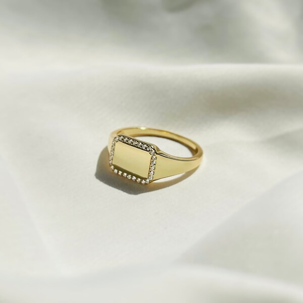 Square Signet Ring - Etsy