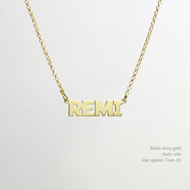 Silver Necklace Lettering - Etsy