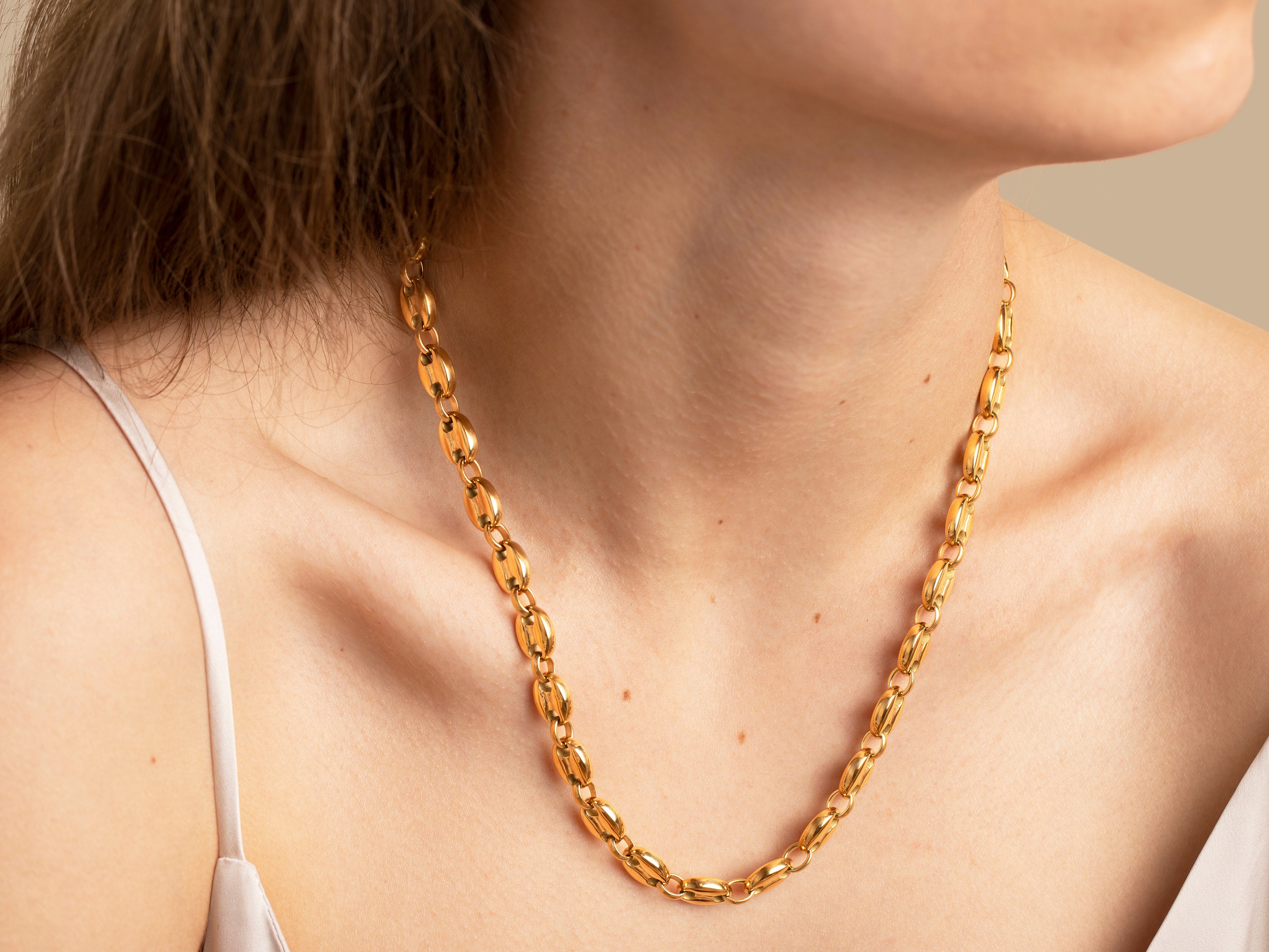 Gold Mariner Anchor Link Chain by JWLGANG Bold Necklace | Etsy