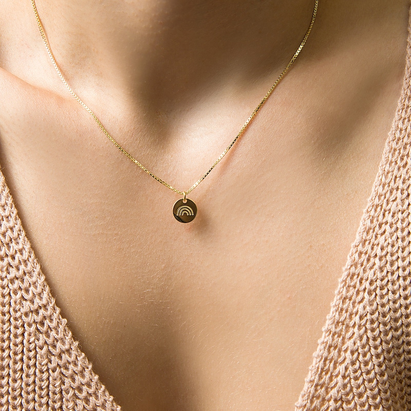 Rainbow Badge Necklace - Etsy