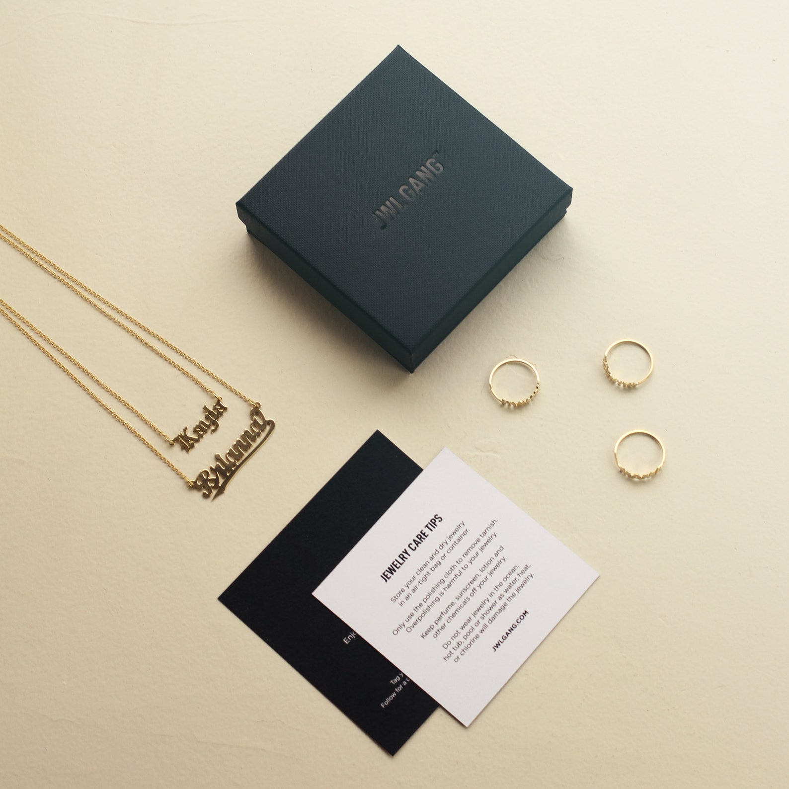 Script Initial Necklace Dainty Initial Necklace Gold Silver Box