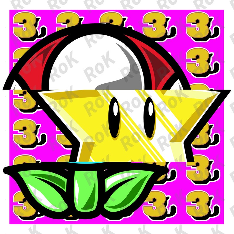 Digital Drawing & Illustration Super Mario 3 Items Signed Prints etna ...