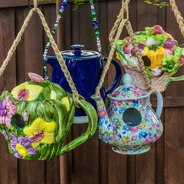 Teapot Bird House - Etsy