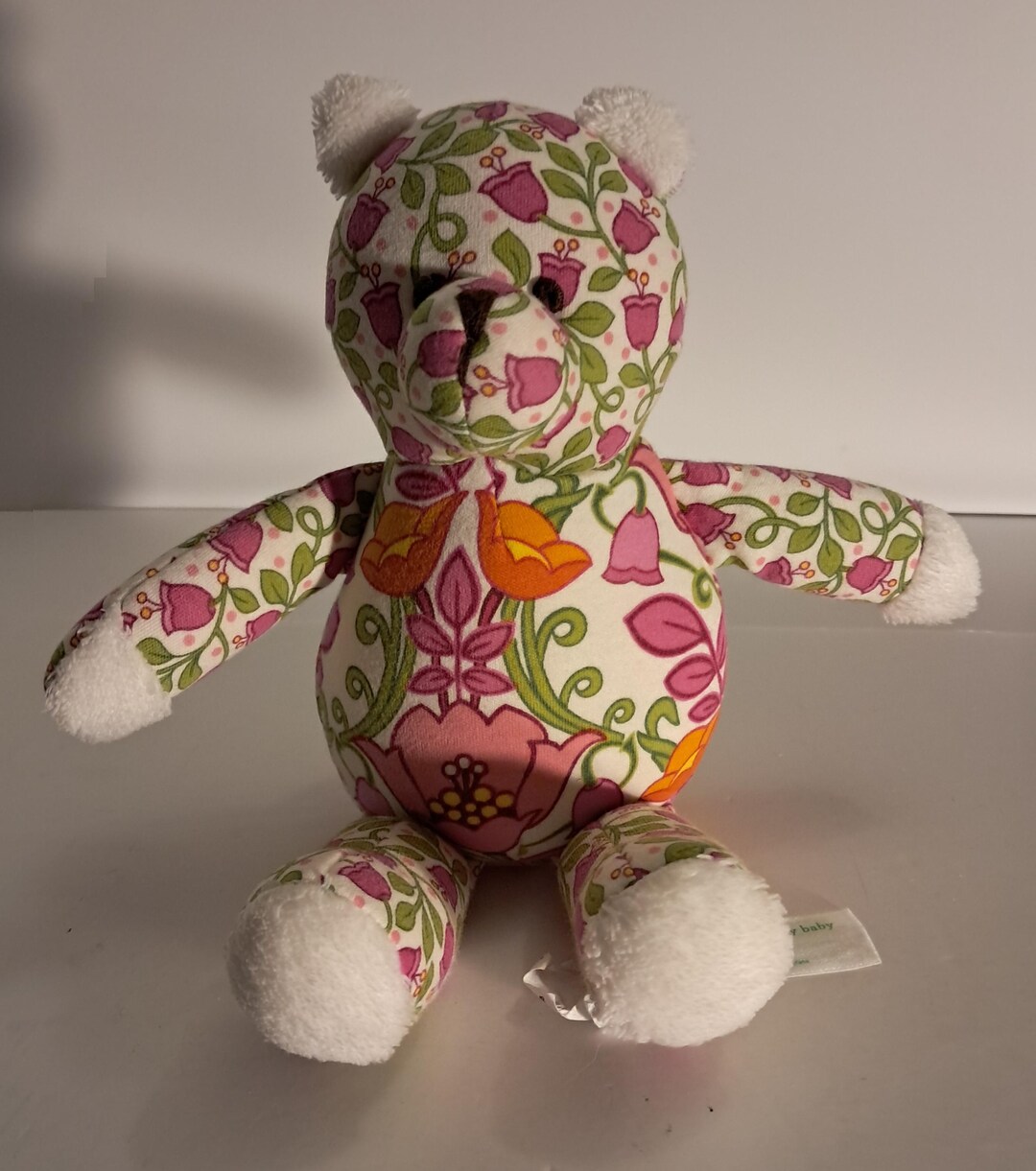 Vera Bradley Baby Daisy Lilli Bell Lovey Plush Pink & Green Floral 10 ...