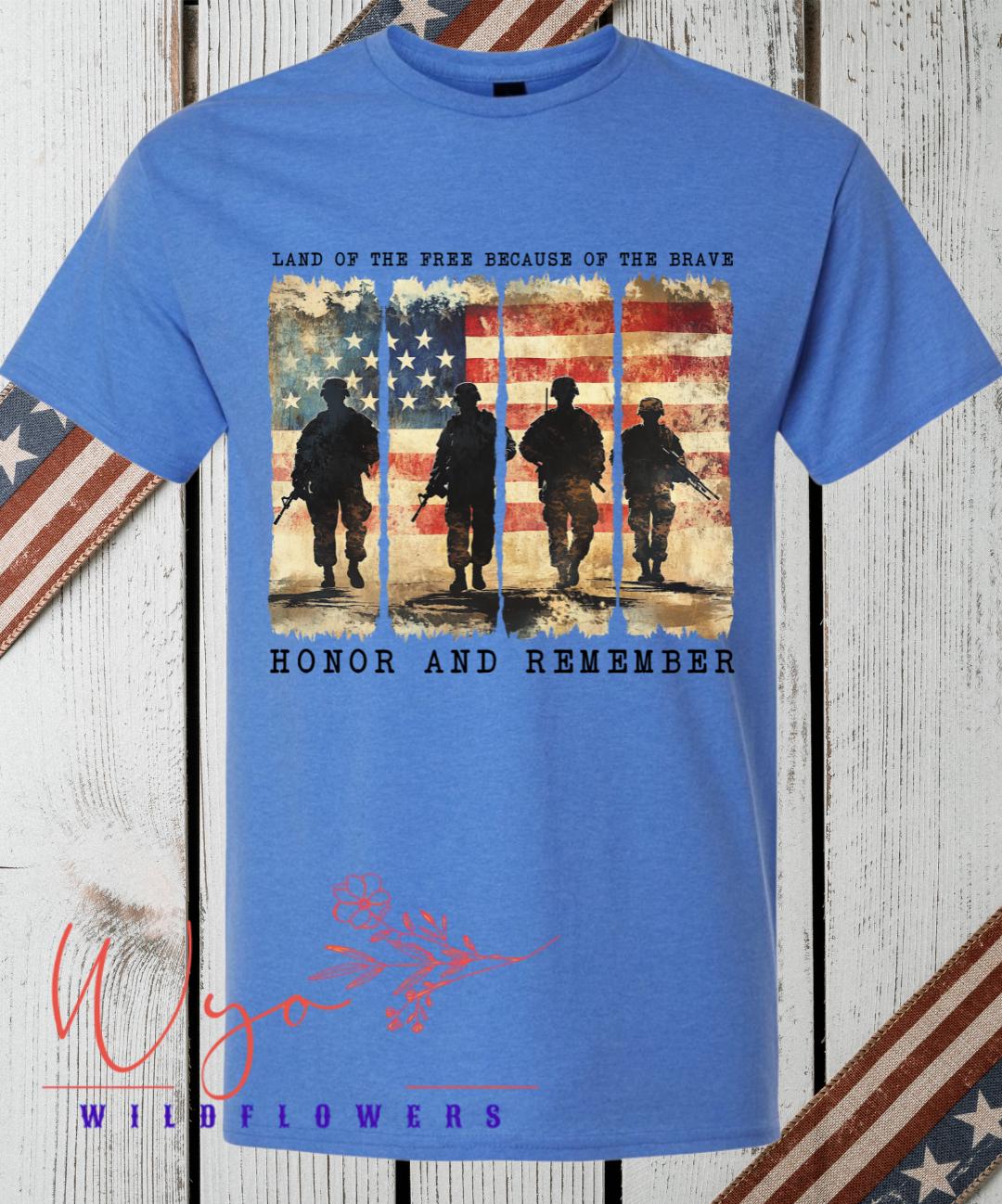 Honor and Remember Memorial Day Tee - Etsy